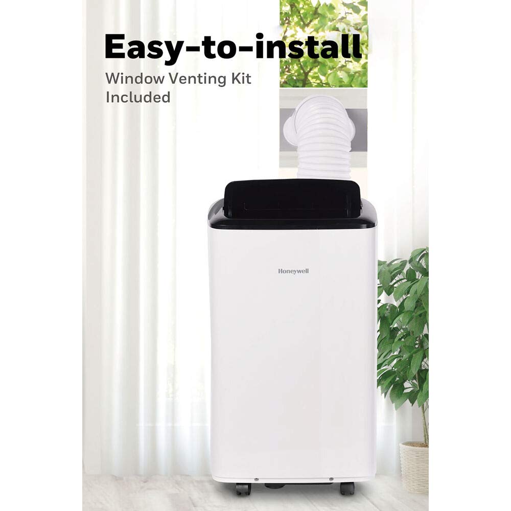 Honeywell Smart WiFi Portable Air Conditioner & Dehumidifier with Alexa Voice Control, Cools Rooms Up to 450 Sq. Ft, Includes Drain Pan & Insulation Tape, HF0CESVWK6