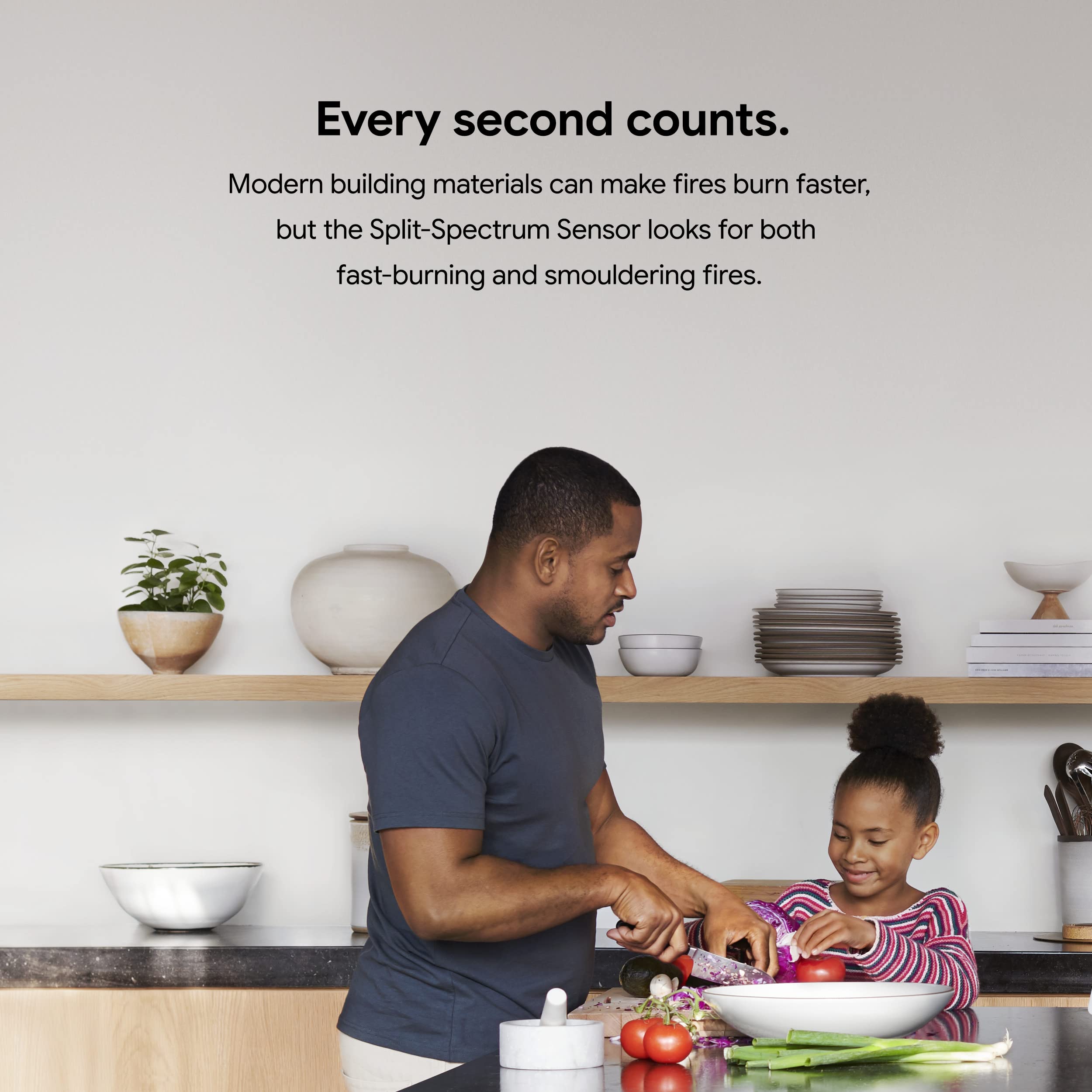 Google Nest Protect - Smoke Alarm - Smoke Detector and Carbon Monoxide Detector - Wired, White