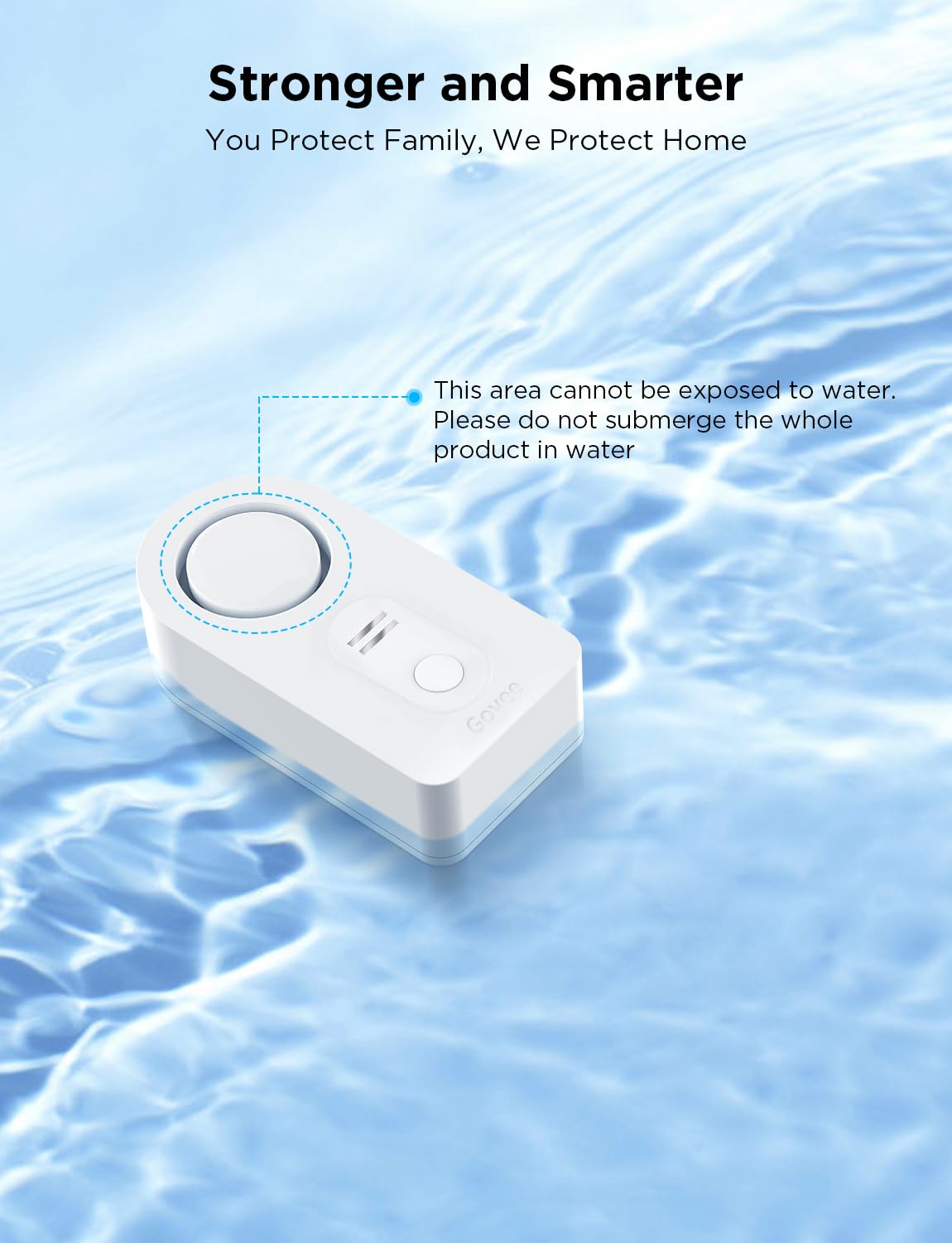 Govee WiFi Water Sensor 3 Pack, Water Leak Detector 100dB Adjustable Alarm and App Alerts, Leak and Drip Alert with Email, Wireless Detector for Home, Basement(Not Support 5G WiFi)