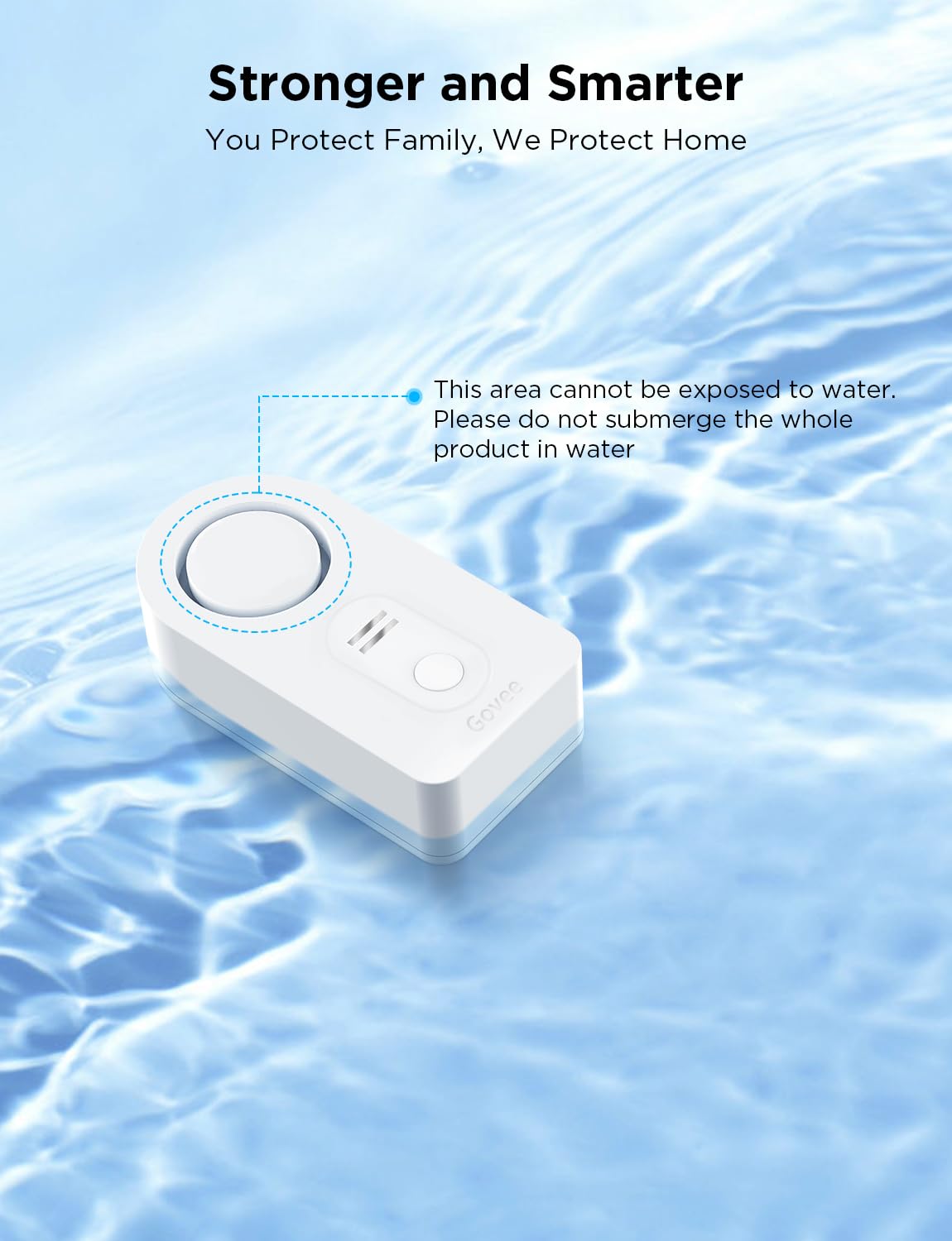 Govee WiFi Water Sensor 2 Pack, 100dB Adjustable Alarm and App Notifications, Leak and Drip Alerts by Email, Detector for Home, Bedrooms, Basement, Kitchen, Bathroom, Laundry(Not Support 5G WiFi)
