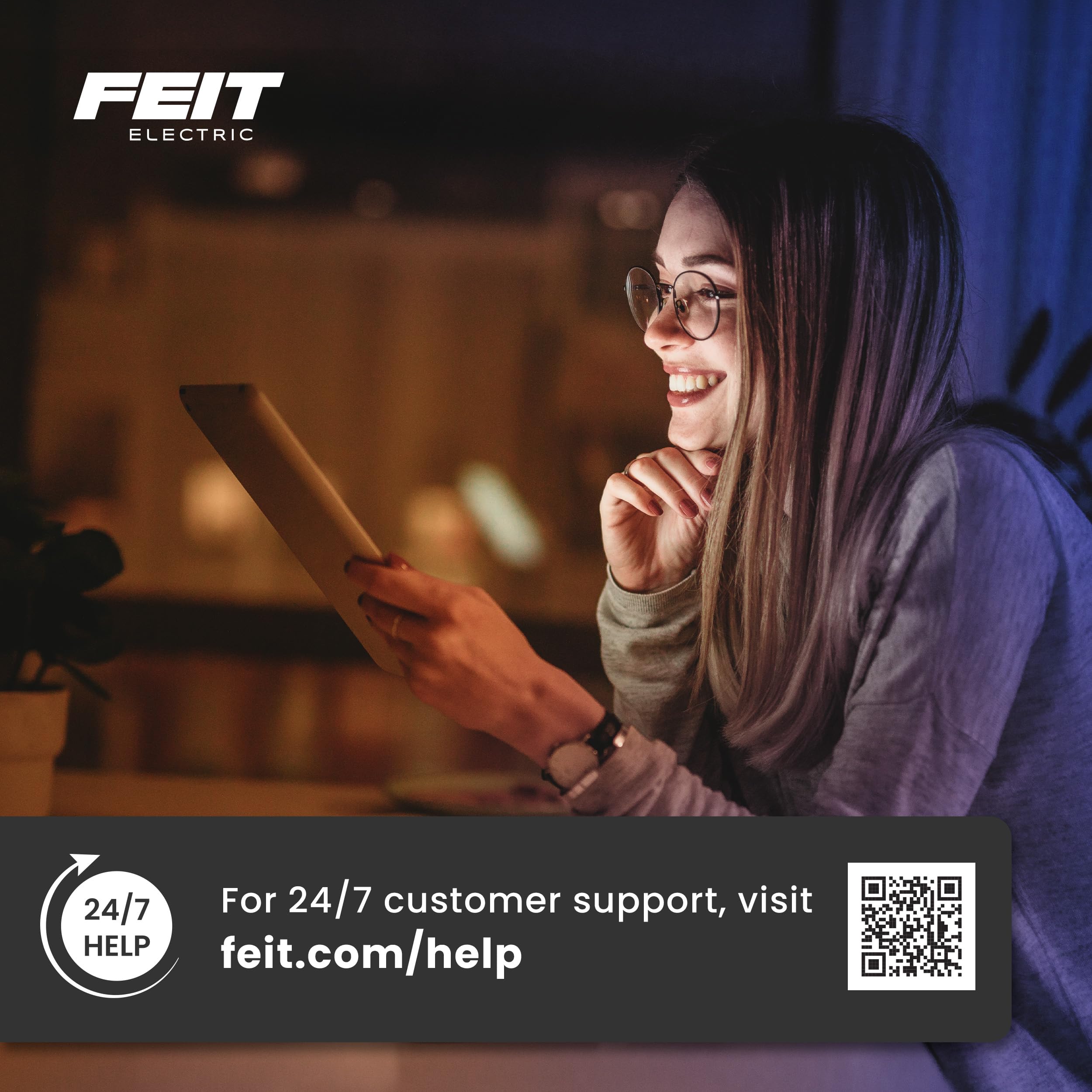 Feit Electric CAM1/WIFI 1080p HD Indoor WiFi Smart Home Security Camera with Night Vision, 2-Way Audio, Works with Alexa & The Google Assistant, White