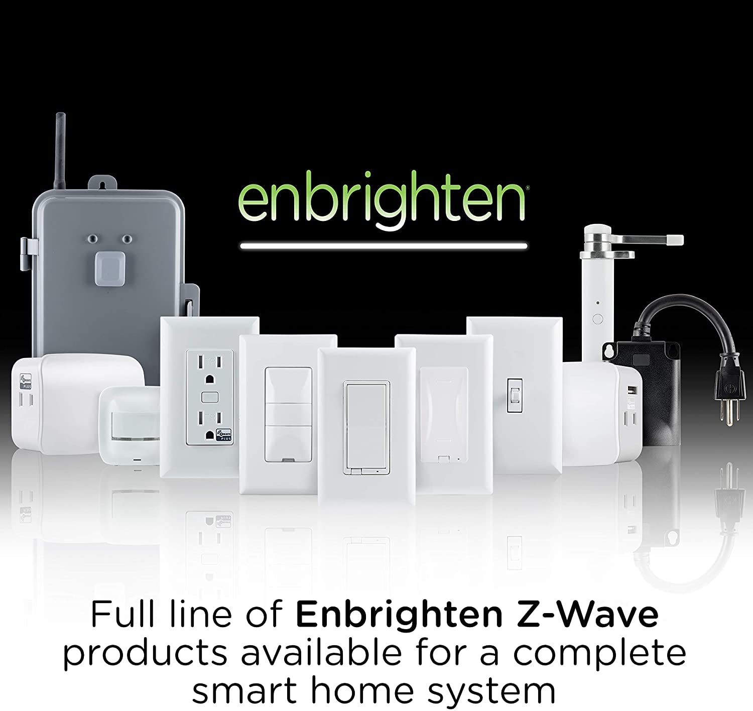 Enbrighten Z-Wave Plus 40-Amp Indoor/Outdoor Metal Box Smart Switch, Direct Wire, 120-277VAC, for Pools, Pumps, Patio Lights, AC Units, Electric Water Heaters, 14285, Gray