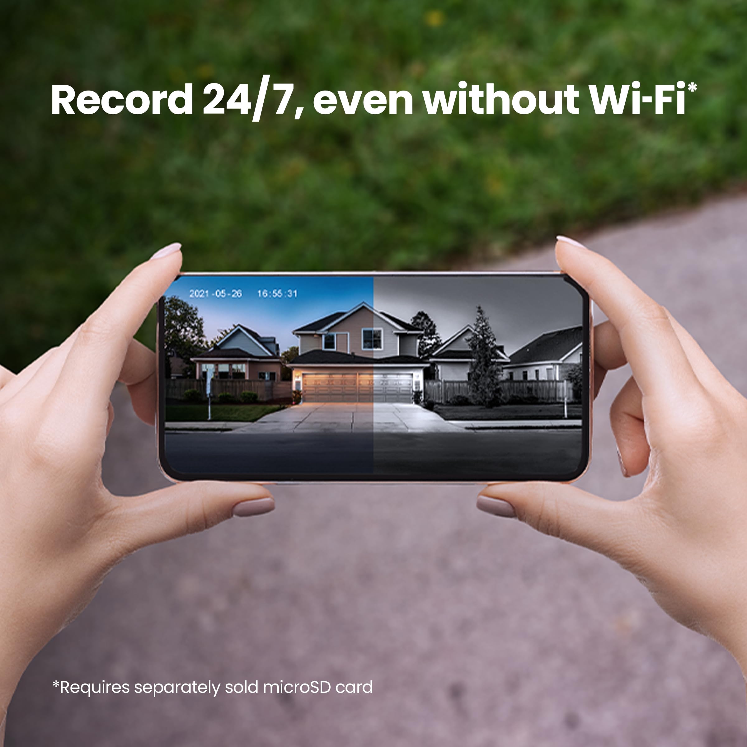 Feit Electric Doorbell Camera, Wireless Video Doorbell, 2.4 GHz WiFi, No Hub, Two-Way Audio, Motion Detection, Night Vision, 1080p HD, Micro SD Card Storage, Hardwired, CAM/Door/WiFi