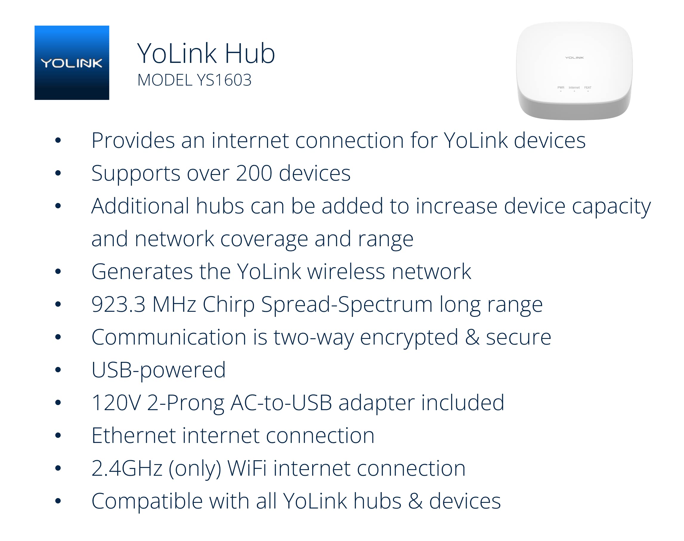 Smart Leak Sensor, YoLink 1/4 Mile World's Longest Range Wireless Smart Water Leak Sensor Compatible with Alexa and IFTTT Leak Detector with App Alerts and Remote Monitor, YoLink Hub Included
