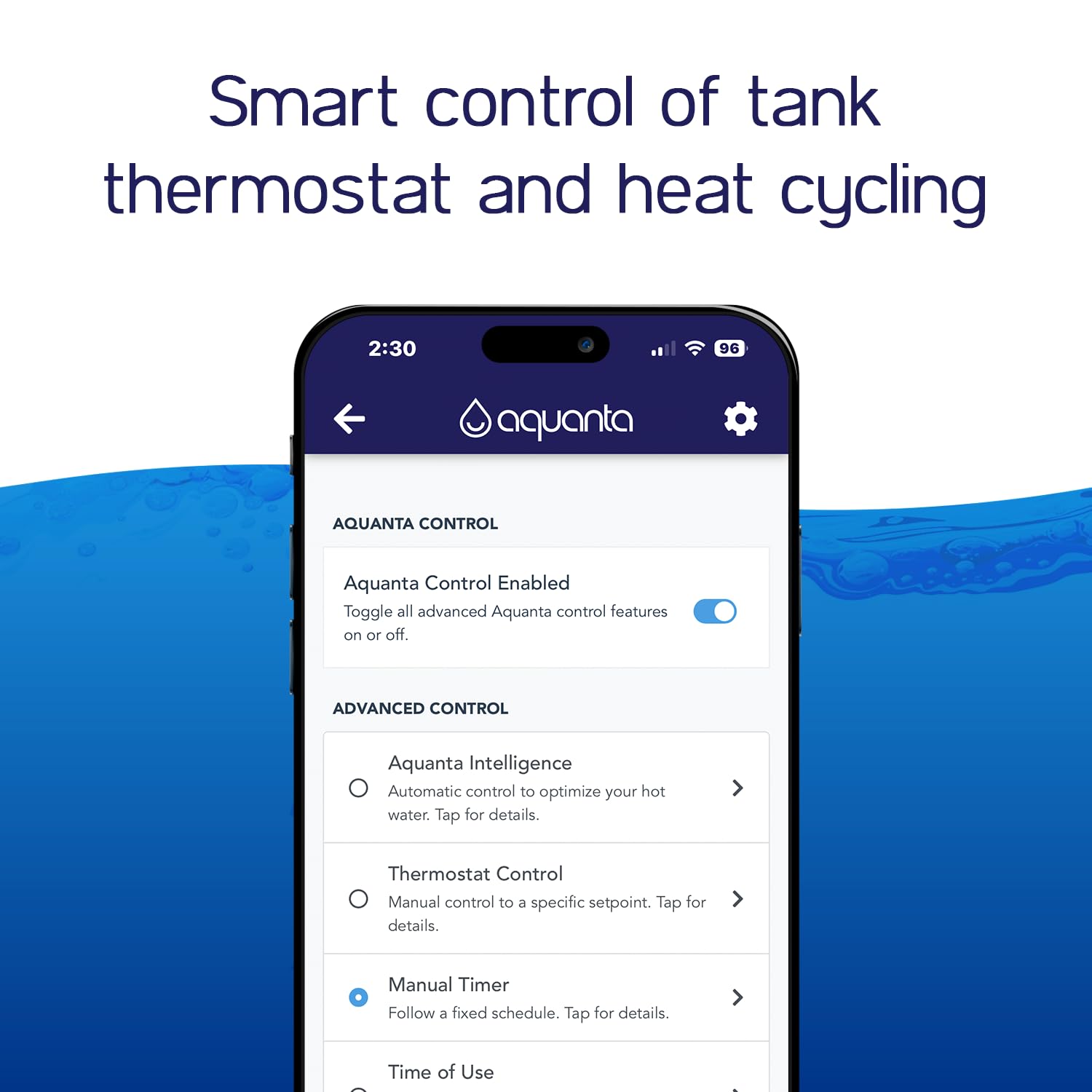 Aquanta Digital Water Heater Timer - Wifi Smart Water Heater Controller/Control - Smart Hot Water Heater Alternative - Programmable, Works with Gas Hot Water Heaters (ONLY) - Leak Sensor Included