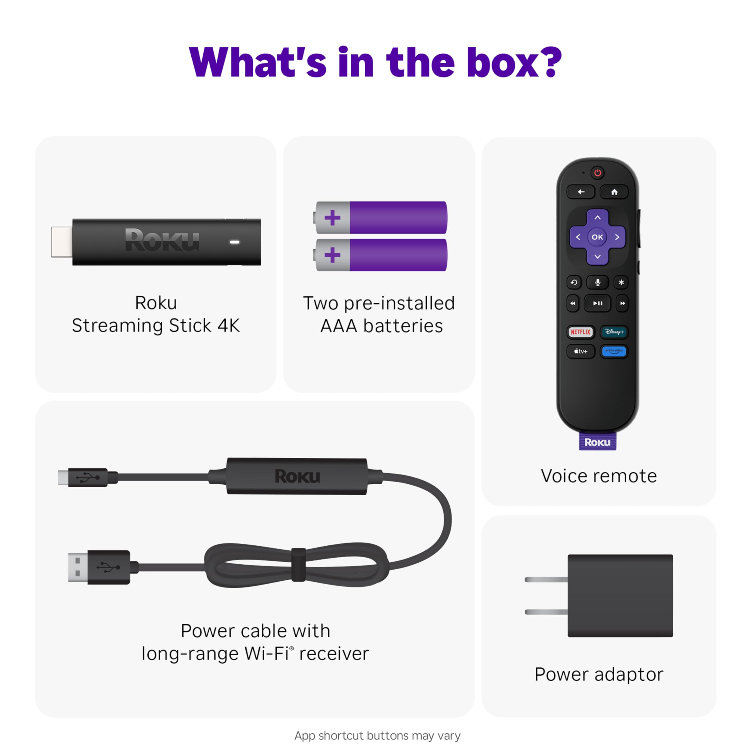 Roku Streaming Stick 4K | Streaming Device 4K/HDR/Dolby Vision with Roku Voice Remote and TV Controls