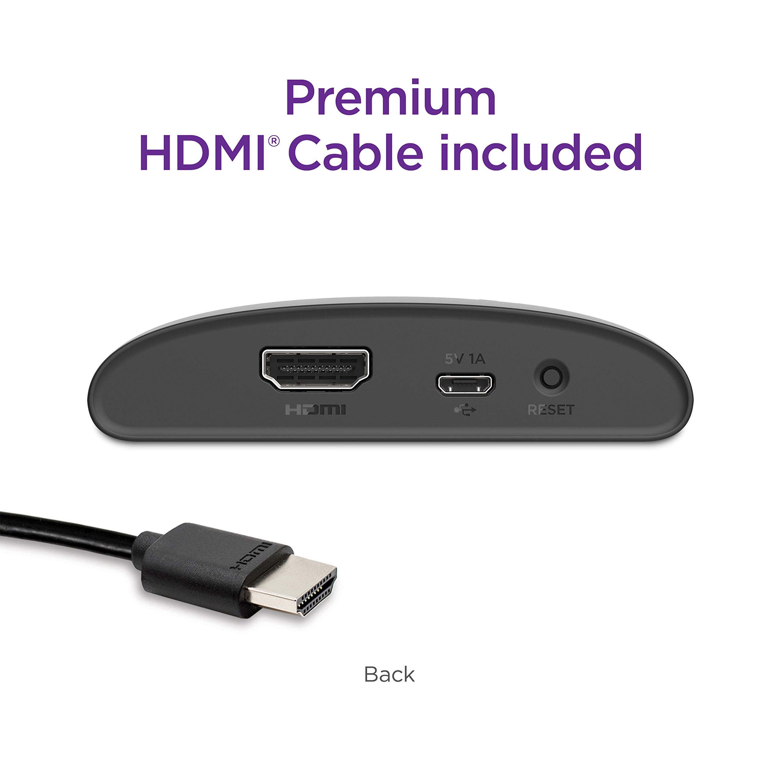 Roku Express 4K+ | Streaming Media Player HD/4K/HDR with Smooth Wireless Streaming and Roku Voice Remote with TV Controls, Includes Premium HDMI® Cable