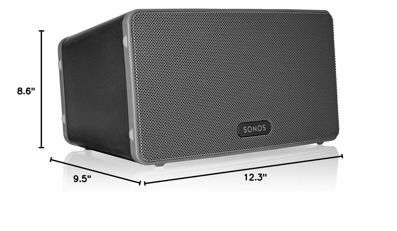 Sonos Play:3 - Mid-Sized Wireless Smart Home Speaker for Streaming Music, Amazon Certified and Works with Alexa. (Black)
