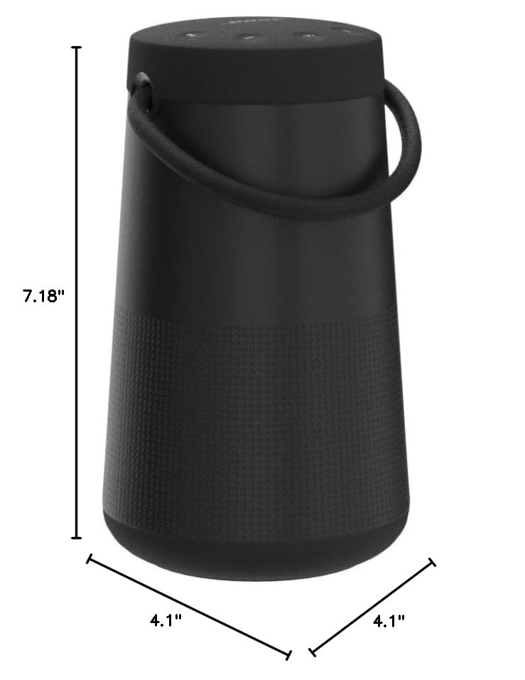 Bose SoundLink Revolve+ (Series II) Portable Bluetooth Speaker - Wireless Water-Resistant Speaker with Long-Lasting Battery and Handle, Black