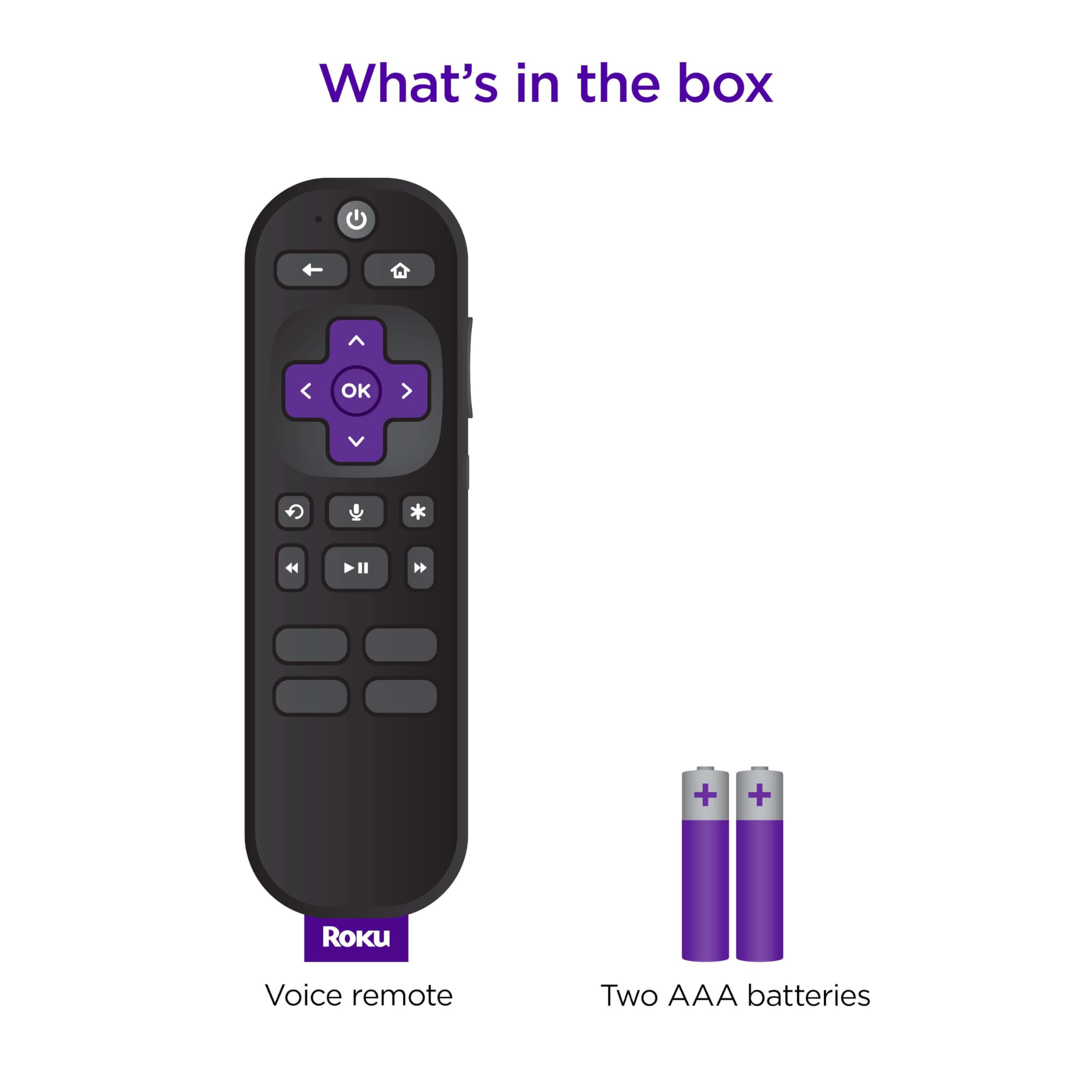 Roku Voice Remote (Official) for Roku Players, Roku TVs and Roku Audio