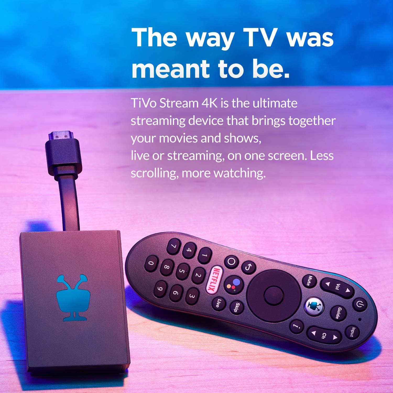 TiVo Stream 4K β Every Streaming App and Live TV on One Screen β 4K UHD, Dolby Vision HDR and Dolby Atmos Sound β Powered by Android TV β Plug-In Smart TV