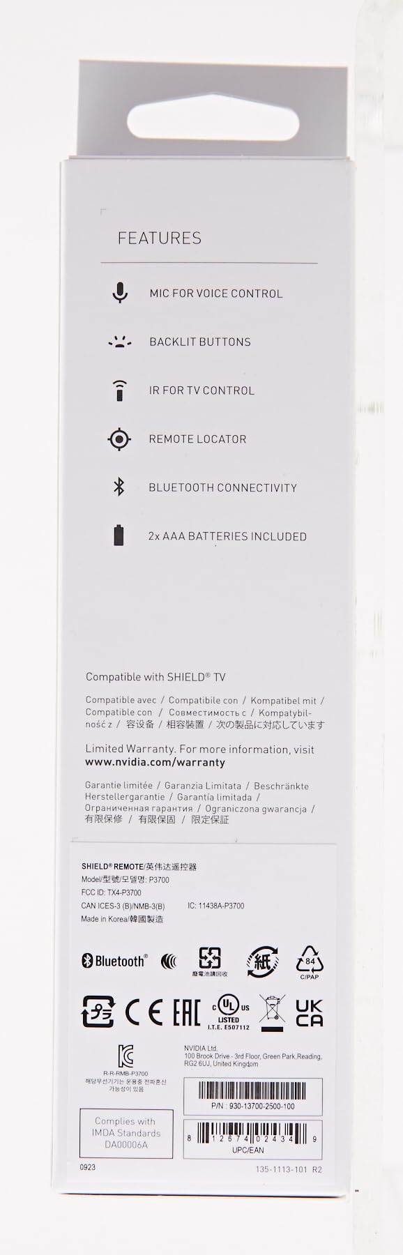 NVIDIA SHIELD Remote; Voice Search, Motion-Activated, Backlit Buttons, Customizable Menu Buttons, and IR Blaster to Control your TV