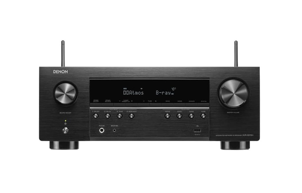 Denon AVR-S960H 8K Ultra HD 7.2 Channel (90Watt X 7) AV Receiver 2020 Model - Built for Gaming, Music Streaming, 3D Audio & Video, Alexa + HEOS, Black (Discontinued by Manufacturer)