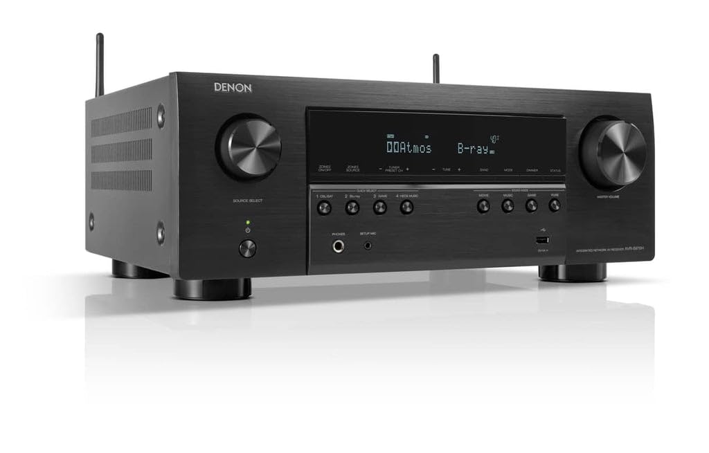 Denon AVR-S960H 8K Ultra HD 7.2 Channel (90Watt X 7) AV Receiver 2020 Model - Built for Gaming, Music Streaming, 3D Audio & Video, Alexa + HEOS, Black (Discontinued by Manufacturer)