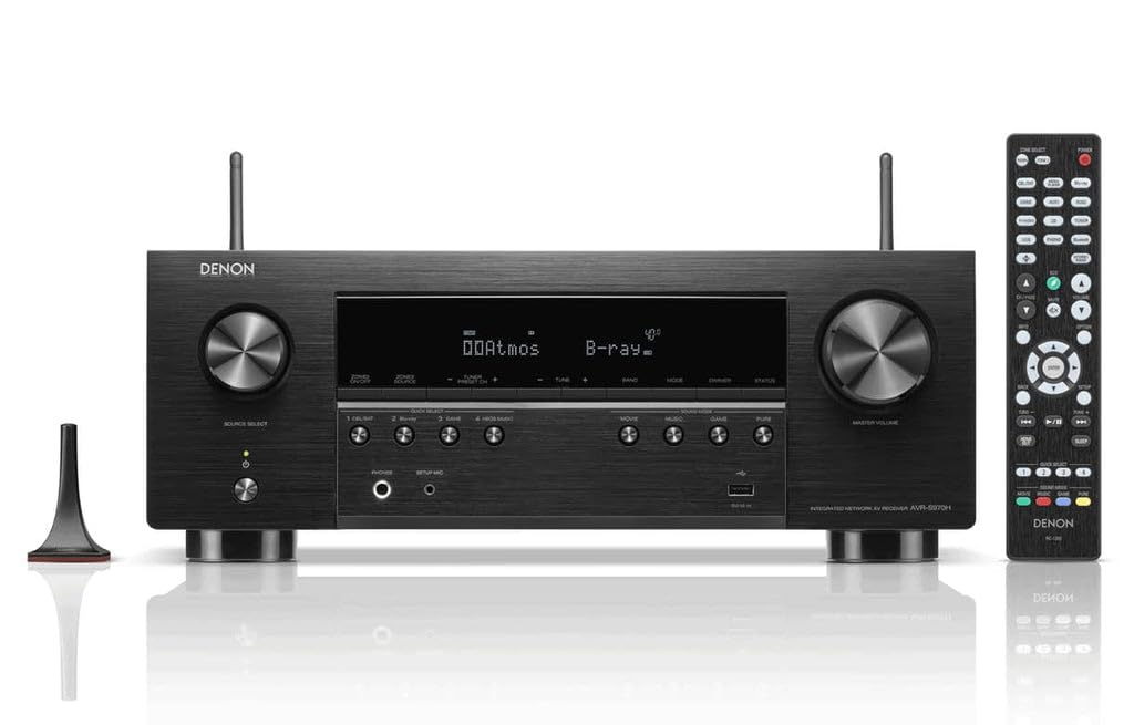 Denon AVR-S960H 8K Ultra HD 7.2 Channel (90Watt X 7) AV Receiver 2020 Model - Built for Gaming, Music Streaming, 3D Audio & Video, Alexa + HEOS, Black (Discontinued by Manufacturer)