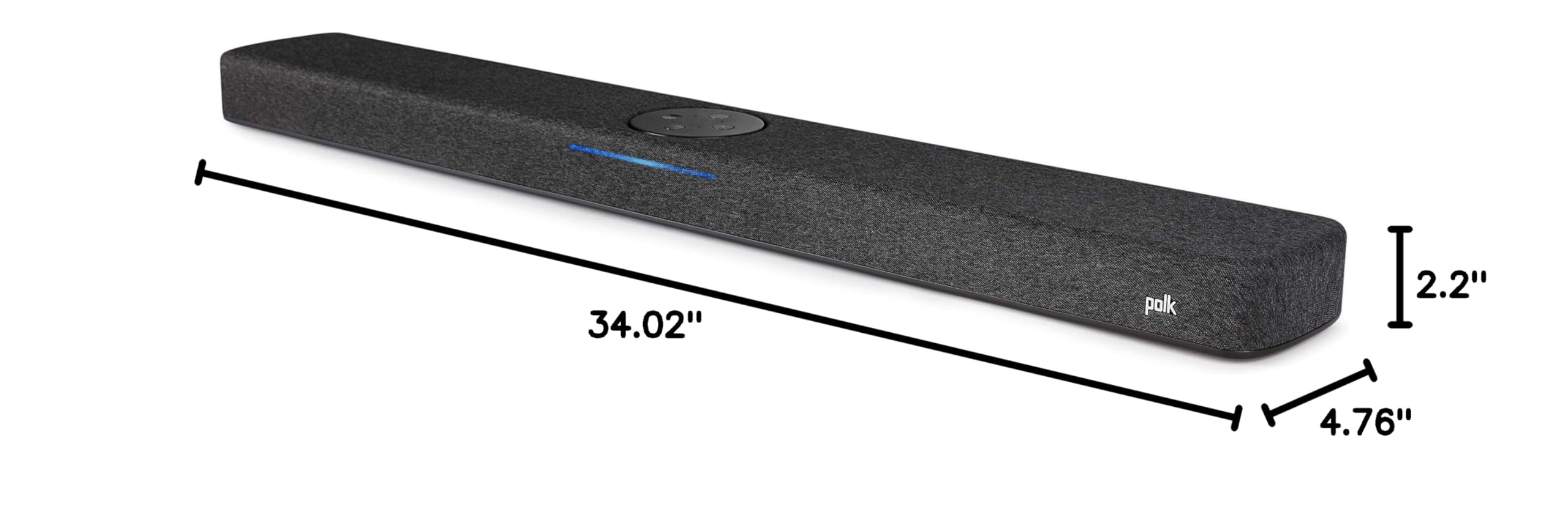 Polk Audio React Sound Bar, Dolby & DTS Virtual Surround Sound, Next Gen Alexa Voice Engine with Calling & Messaging Built-in, Expandable to 5.1 with Matching React Subwoofer & SR2 Surround Speakers