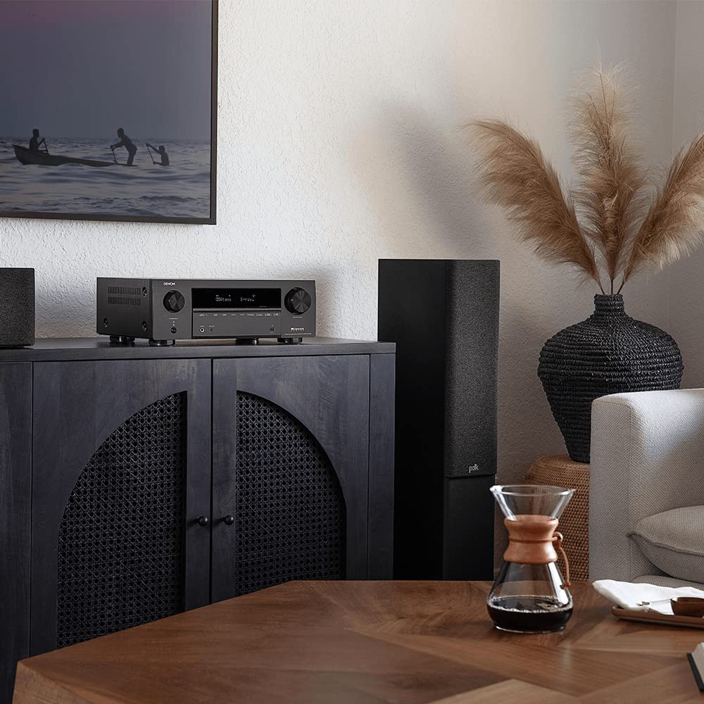 Denon AVR-X1700H 7.2 Channel AV Receiver - 80W/Channel (2021 Model), Advanced 8K HDMI Video w/ eARC, Full 3D Audio - Dolby Atmos, DTS:X, Wireless Streaming, Built-in HEOS, Amazon Alexa Voice Control