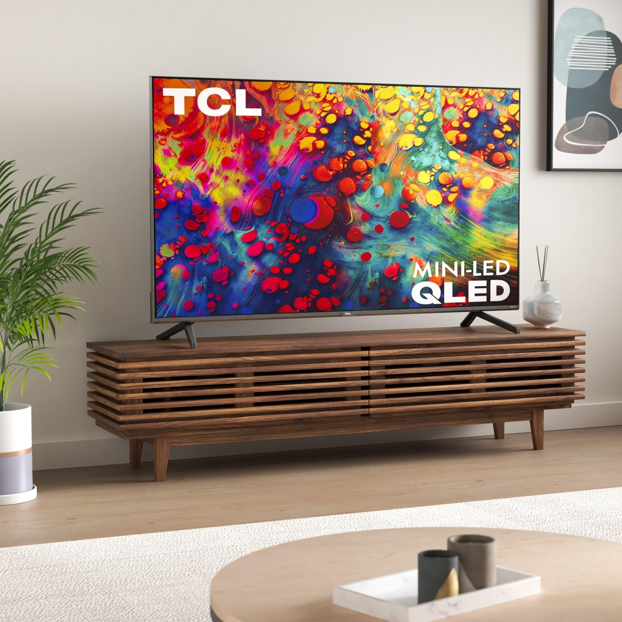 TCL 65-inch 6-Series 4K UHD Dolby Vision HDR QLED Roku Smart TV - 65R635, 2021 Model