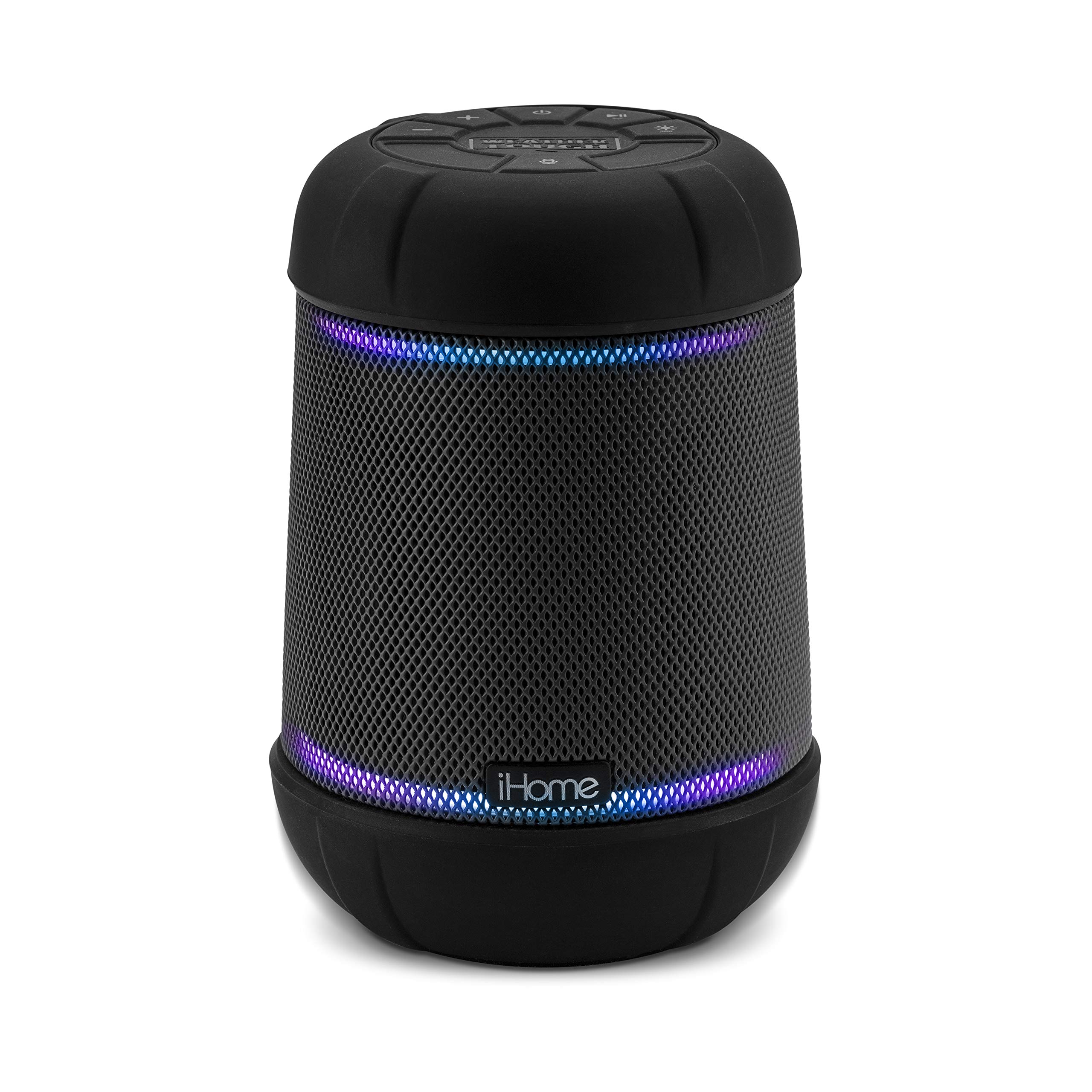 iHome iBT158 Smart Bluetooth Speaker - With Alexa Built-In and Color Changing LED Lights - Perfect Portable Audio Device for Parties, Outdoors, and Other Events