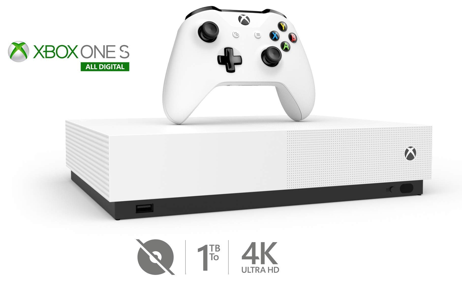Microsoft - Xbox One S 1TB All-Digital Edition Console with Xbox One Wireless Controller (Renewed)