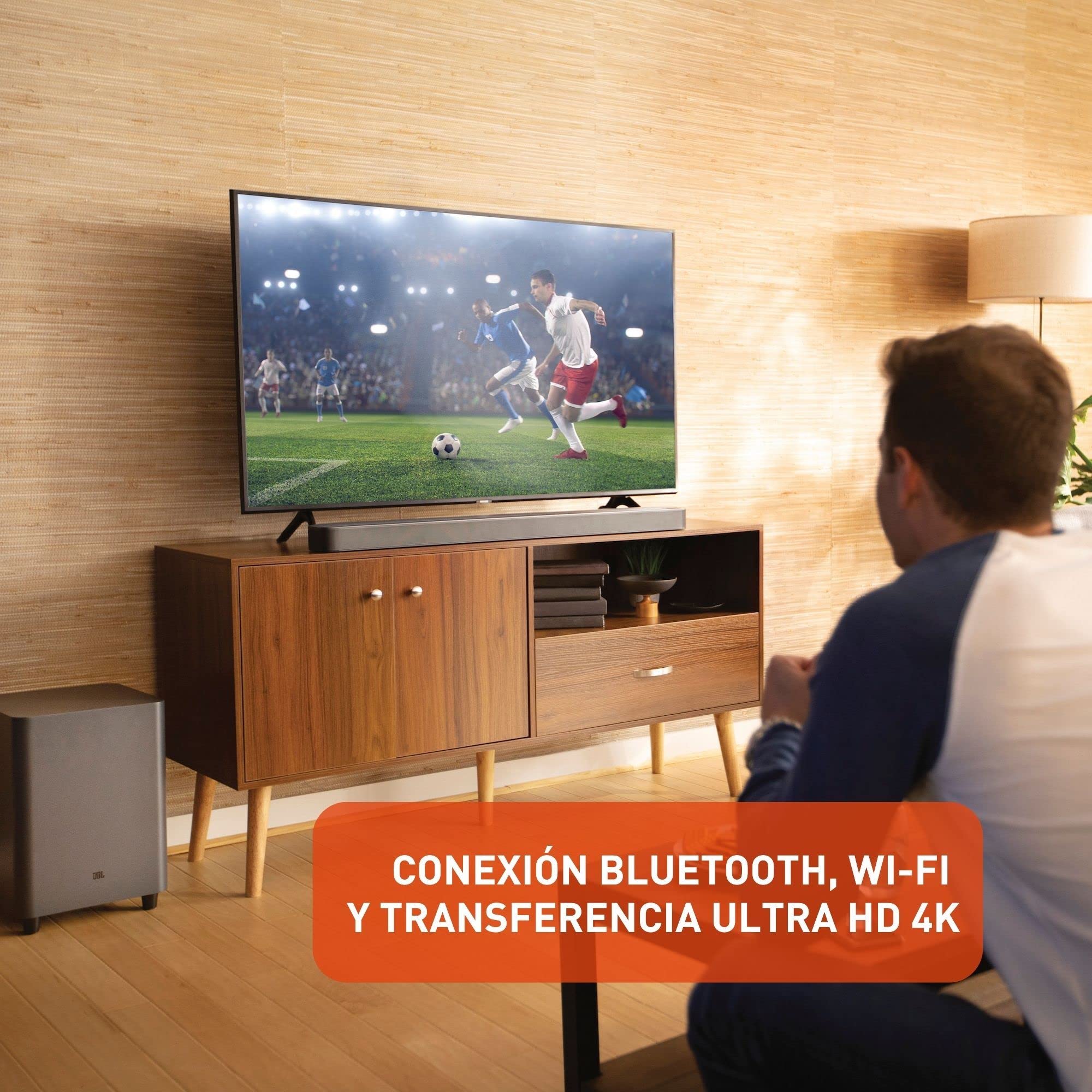 JBL JBL2GBAR51IMBLKAM Bar 5.1 Soundbar with Built-in Virtual Surround, 4K and 10" Wireless Subwoofer (Renewed)