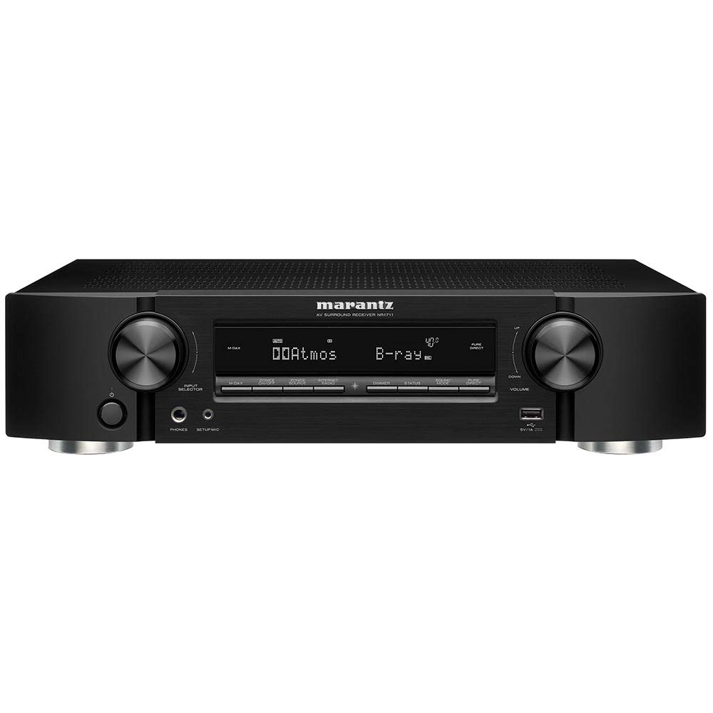 Marantz NR1711 8K Slim 7.2 Channel Ultra HD AV Receiver (2020 Model) β Wi-Fi, Bluetooth, HEOS Built-in, Alexa & Smart Home Automation - 8K Videos & Multi-Room Streaming