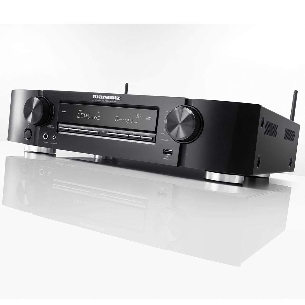 Marantz NR1711 8K Slim 7.2 Channel Ultra HD AV Receiver (2020 Model) β Wi-Fi, Bluetooth, HEOS Built-in, Alexa & Smart Home Automation - 8K Videos & Multi-Room Streaming