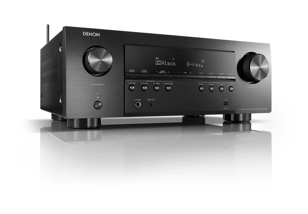 Denon AVR-S960H 8K Ultra HD 7.2 Channel (90 Watt X 7) AV Receiver 2020 Model - Built for Gaming, Music Streaming, 3D Audio & Video, Alexa + HEOS, Black (Renewed)