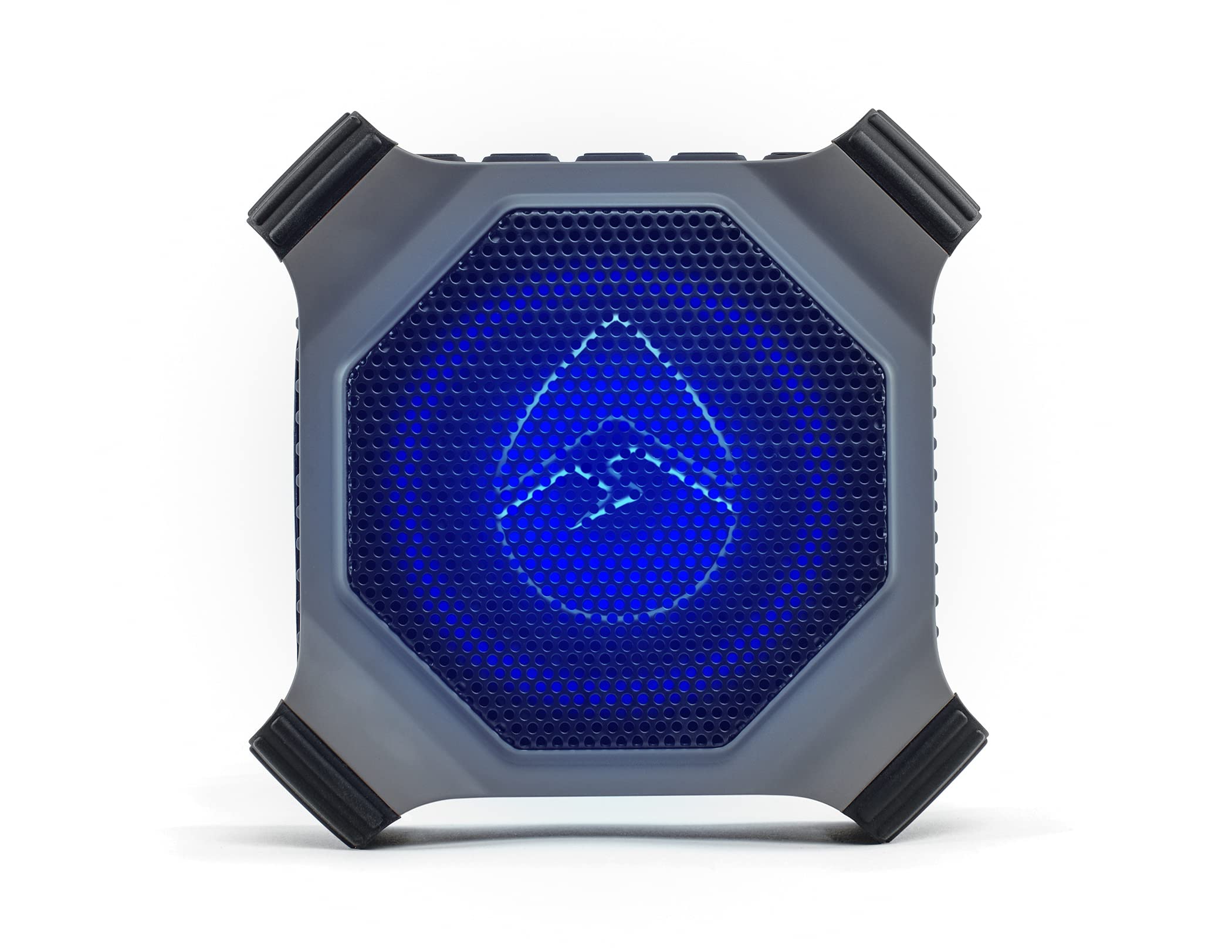 ECOXGEAR EcoEdge Plus GDI-EXEGPL410 Rugged Waterproof Floating Portable Bluetooth Wireless 20 Watt Smart Speaker with Bottle Opener and LED Party Lights (Gray)