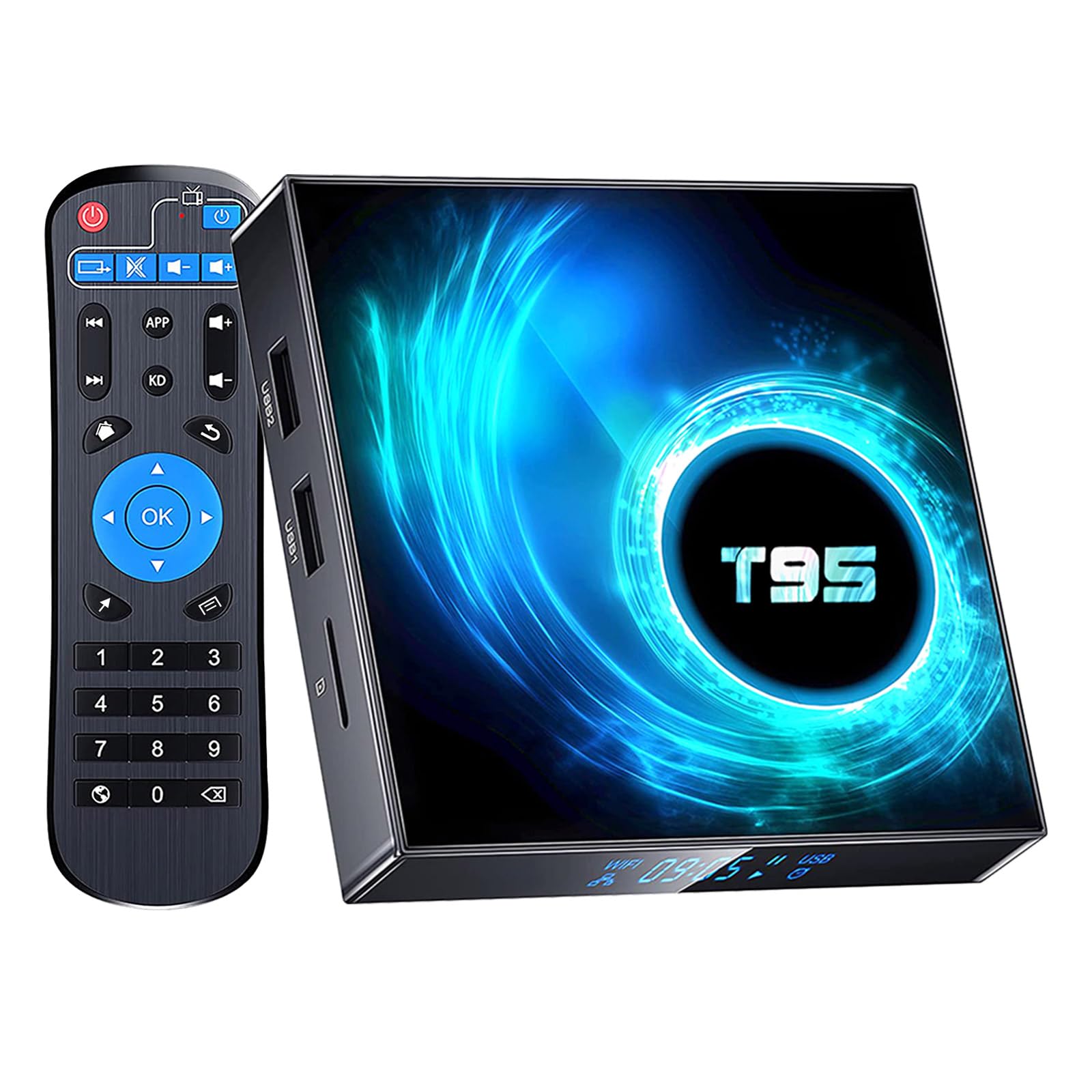 Android TV Box 10.0, Smart TV Box Android 2GB 16GB H616 Quad-Core 64bit CPU Support 2.4G +5G Dual WiFi Ethernet 100M BT 4.0 4K 6K Ultra HD Output H.265 Decoding Android Box