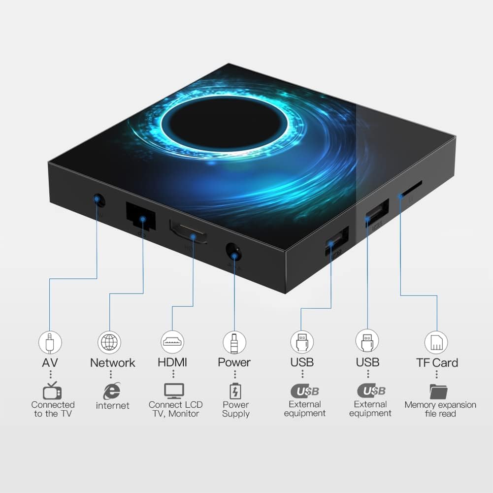 Android TV Box 10.0 T95 Android Box 2GB RAM 16GB ROM 6K Ultra HD AllWinner H616 64bit Support 3D USB HD H.265 2.4/5GHz Dual WiFi Ethernet Android TV Box