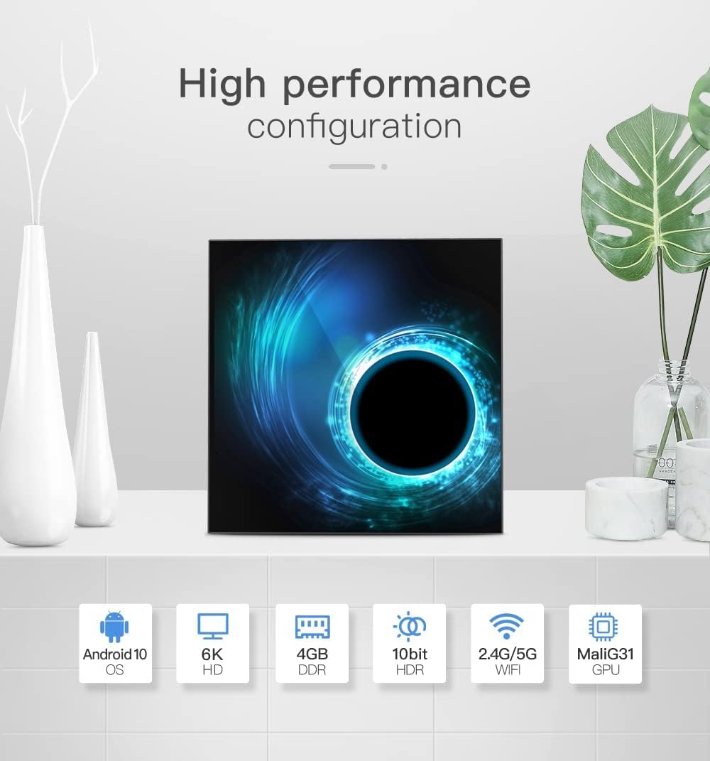 Android TV Box 10.0 T95 Android Box 2GB RAM 16GB ROM 6K Ultra HD AllWinner H616 64bit Support 3D USB HD H.265 2.4/5GHz Dual WiFi Ethernet Android TV Box