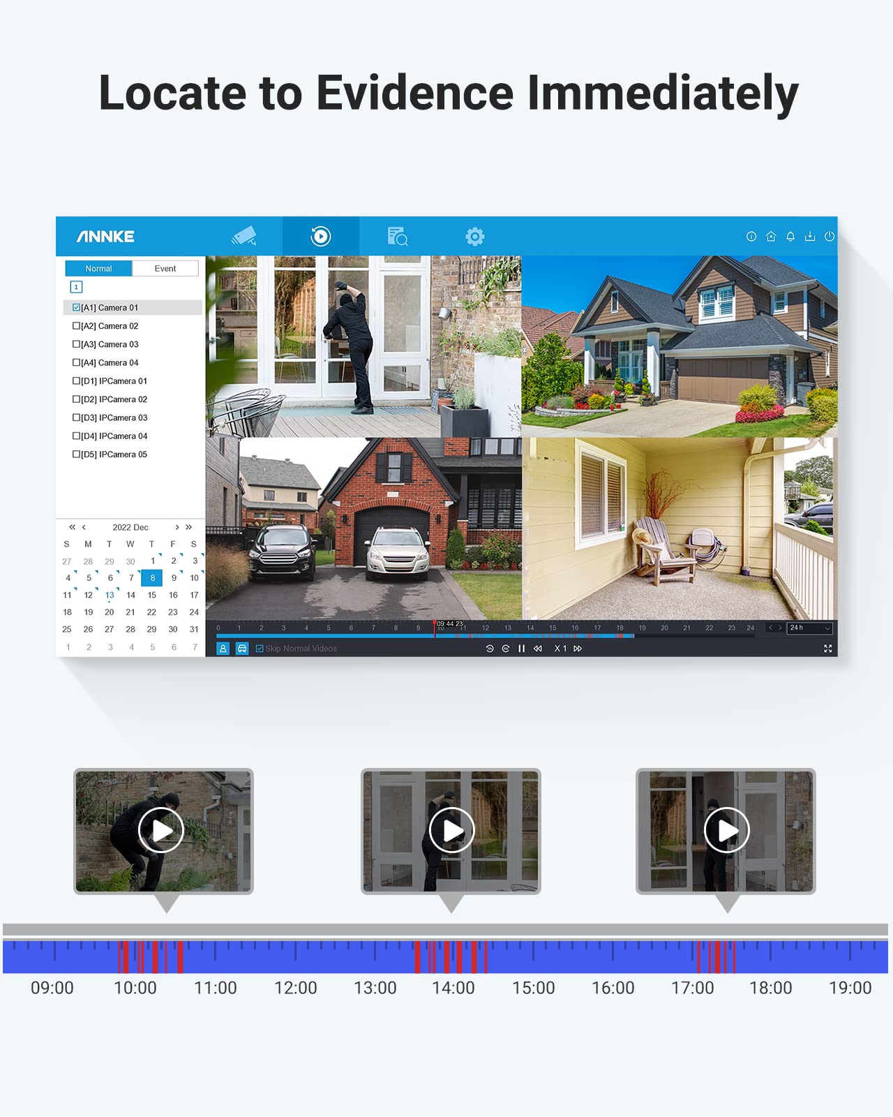 ANNKE 4K 8 Channel AI DVR with Human/Vehicle Detection, 5-in-1 H.265+ Security Digital Video Recorder Works with Alexa, Supports 8CH Analog and 4CH 8MP IP Cameras for Home CCTV System, 1TB Hard Drive