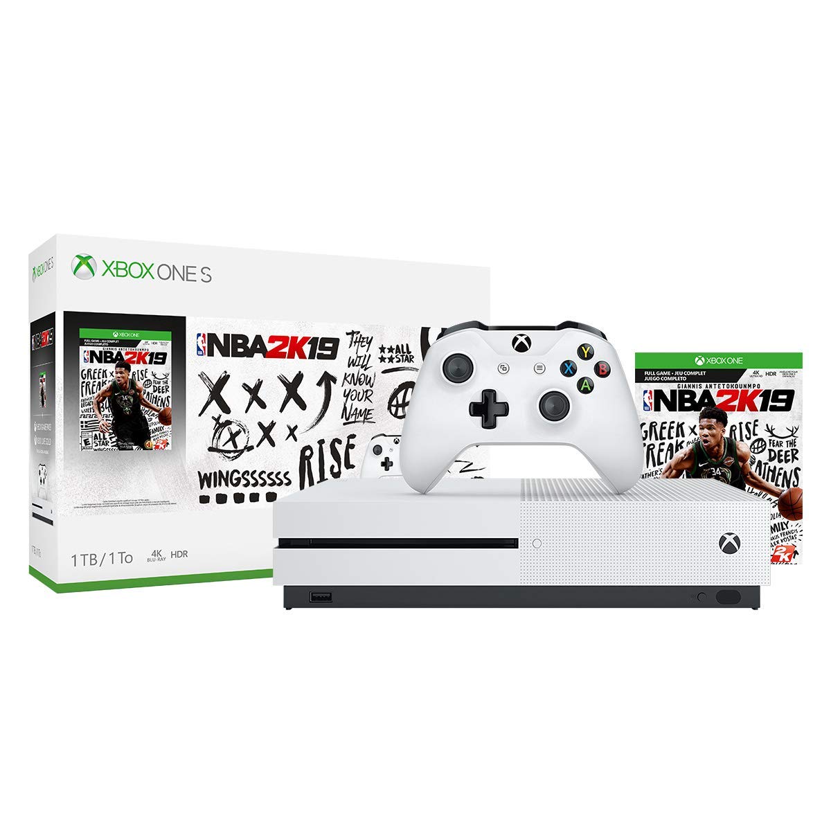 Xbox One S 1TB Console - NBA 2K19 Bundle (Discontinued) (Renewed)