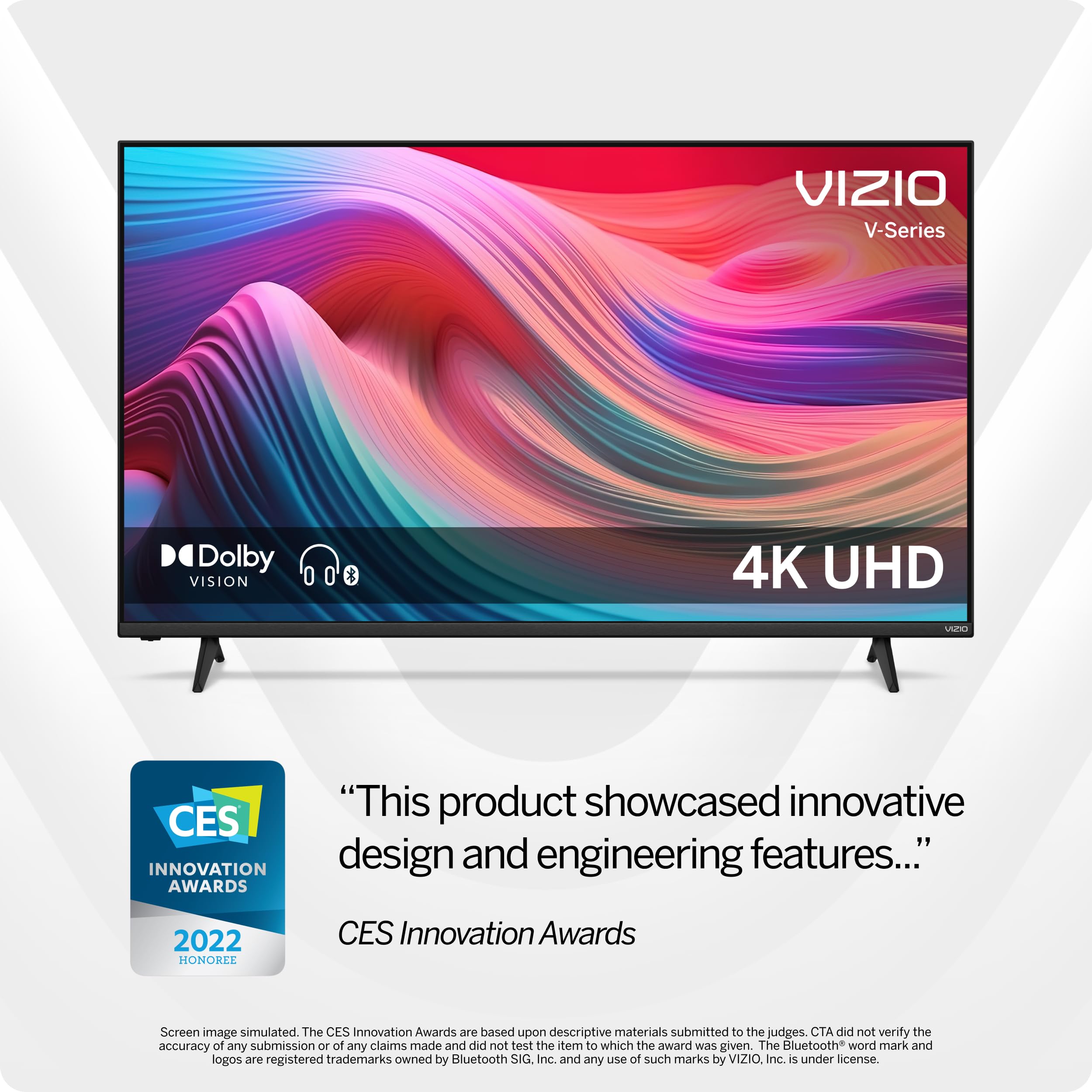 VIZIO 65-Inch V-Series 4K UHD LED Smart TV with Voice Remote, Dolby Vision, HDR10+, Alexa Compatibility, V655-J09, 2022 Model