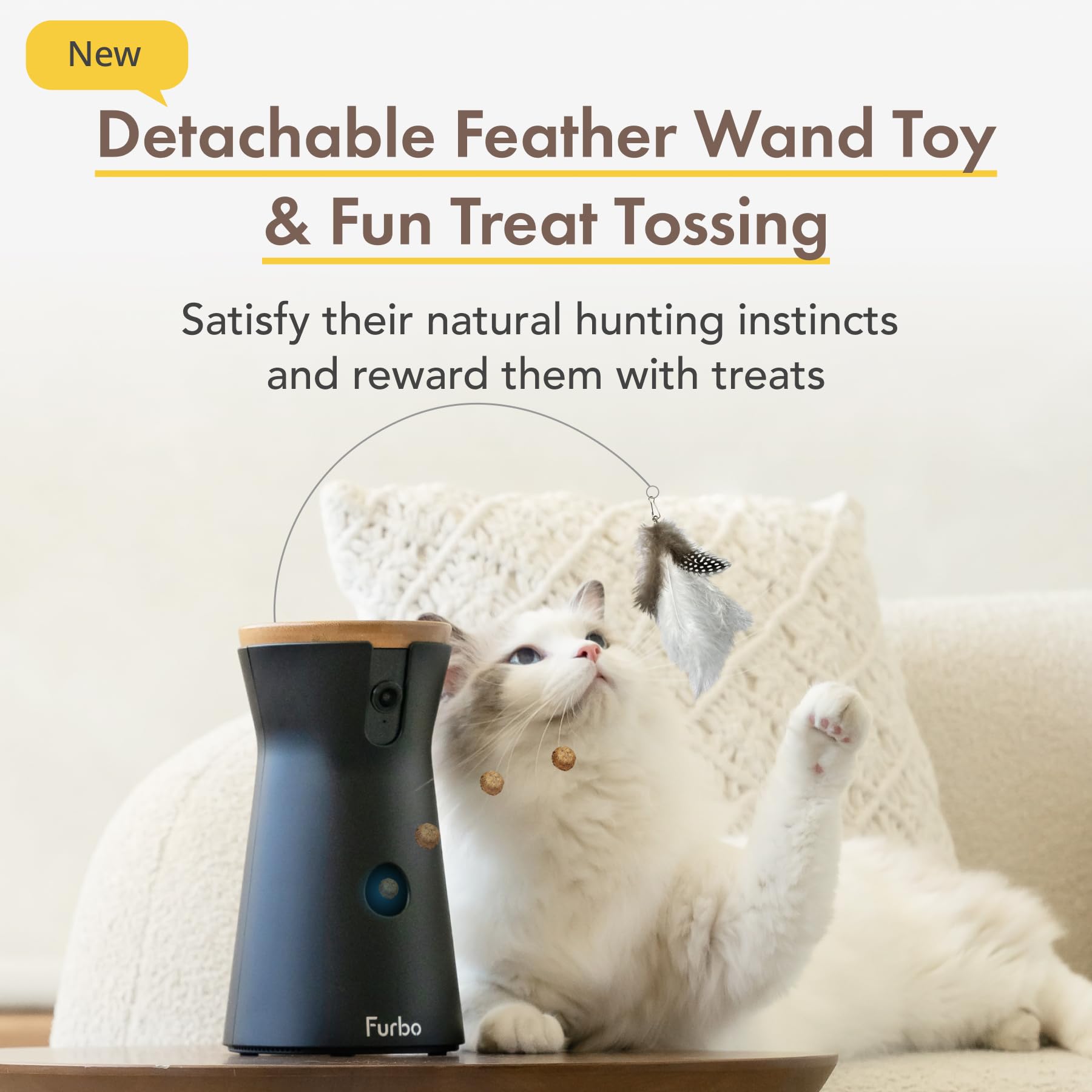 Furbo Dog Camera: Treat Tossing, Full HD Wifi Pet Camera and 2-Way Audio, Designed for Dogs, Compatible with Alexa (As Seen On Ellen)