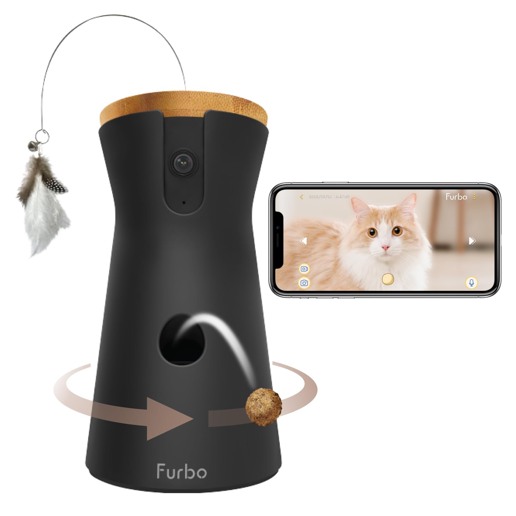 Furbo Dog Camera: Treat Tossing, Full HD Wifi Pet Camera and 2-Way Audio, Designed for Dogs, Compatible with Alexa (As Seen On Ellen)