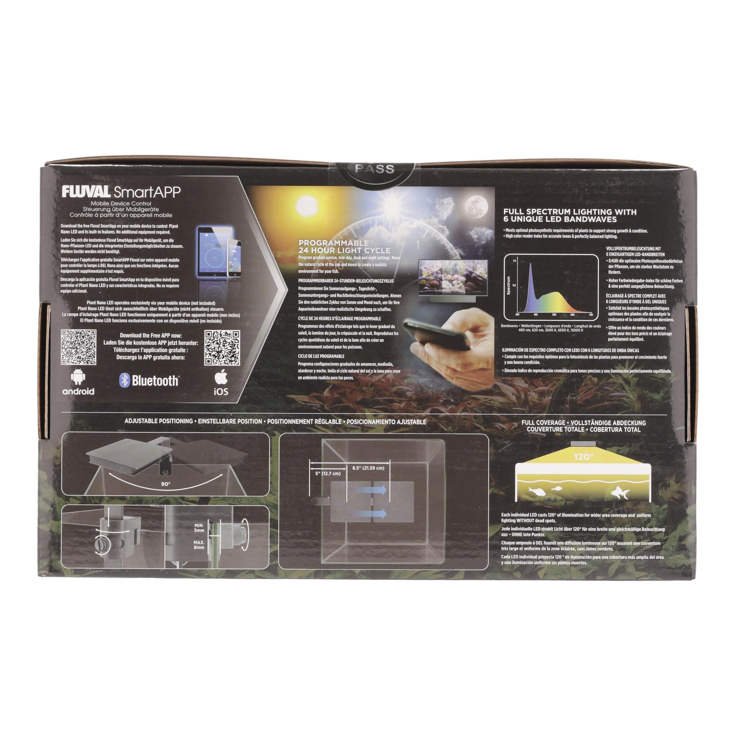 Fluval Plant Nano LED Aquarium Lighting with Bluetooth, 15 Watts