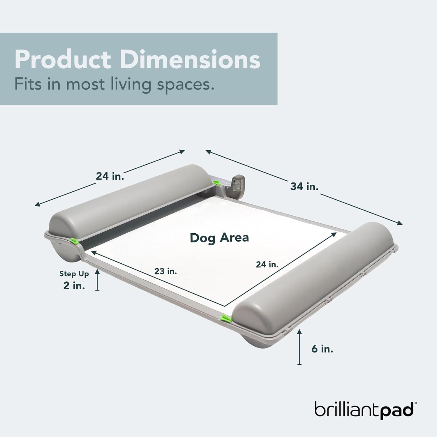 BrilliantPad Smart WiFi Enabled Indoor Dog Potty, Self-Cleaning Machine for Puppies & Small Dogs, Apple & Android Compatible App, Automatic Advancing Training Pad Roll Included