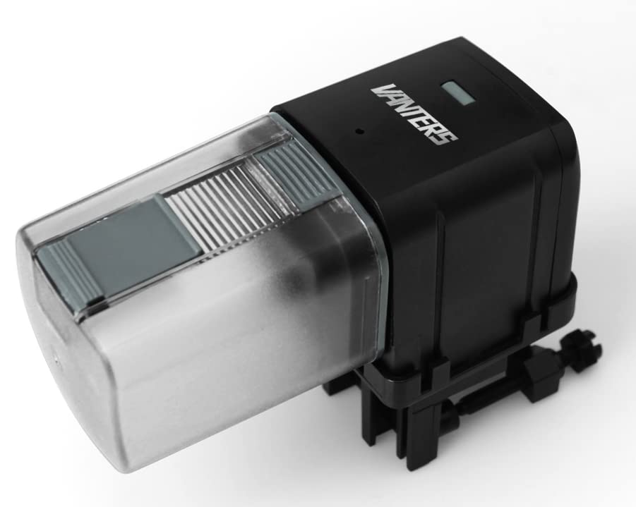 iLONDA L88 Automatic Aquarium Fish Tank Feeder Timer Adjustable Food Dispenser (APP Control & USB Power Supply), Compatible with Amazon Alexa (Black, Standard Pack)