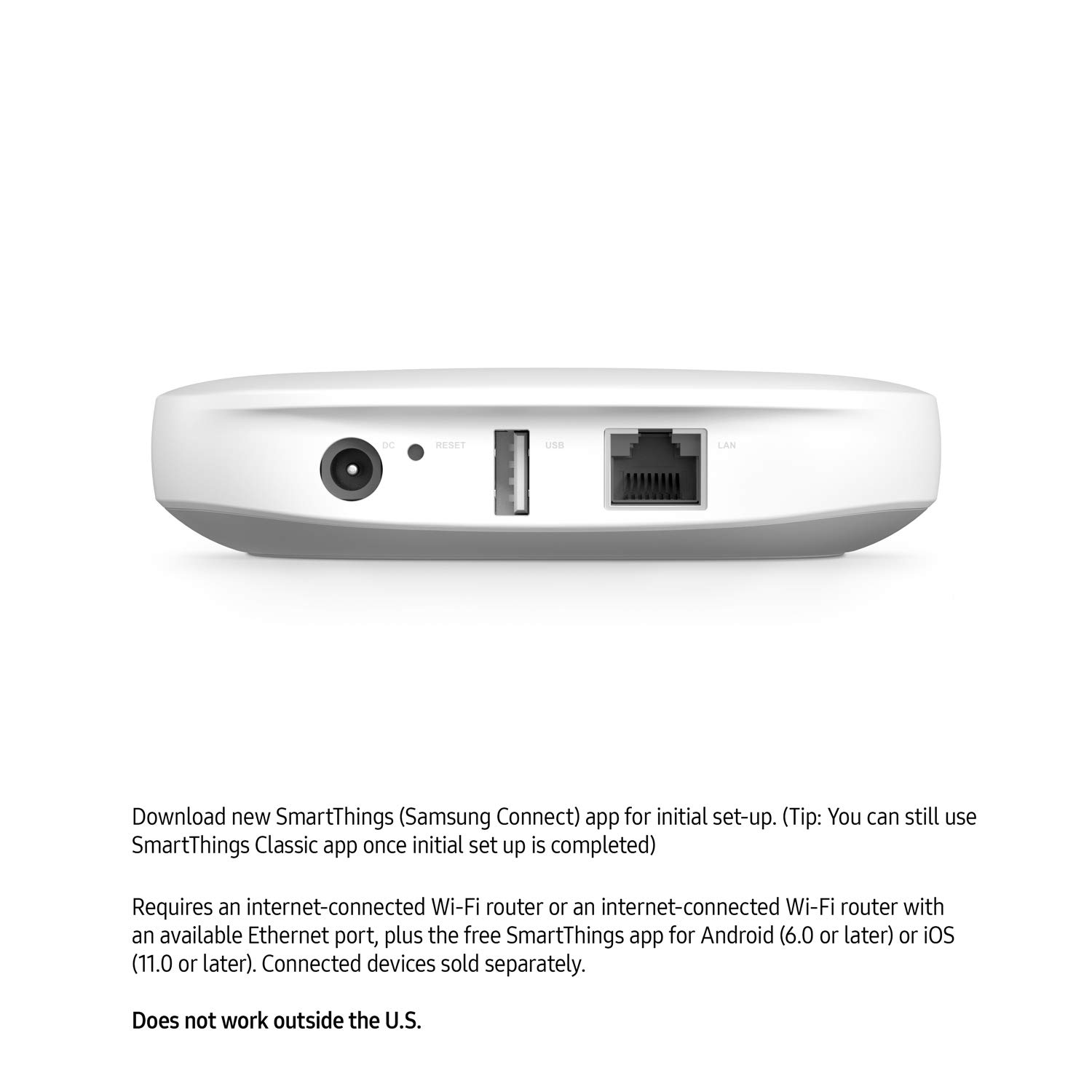 SAMSUNG GP-U999SJVLGDA 3rd Generation SmartThings Hub, White