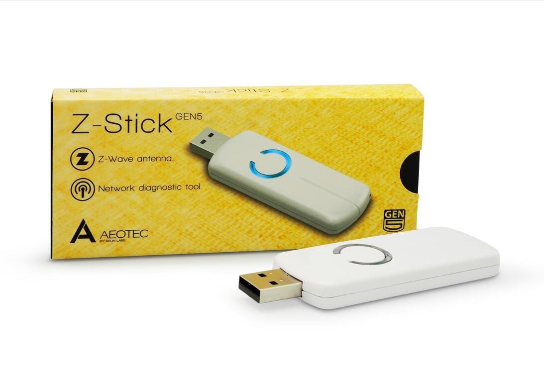 Aeotec Z-Stick Gen5 Z-Wave Hub Z-Wave Plus USB to Create Gateway (Ordinary White)