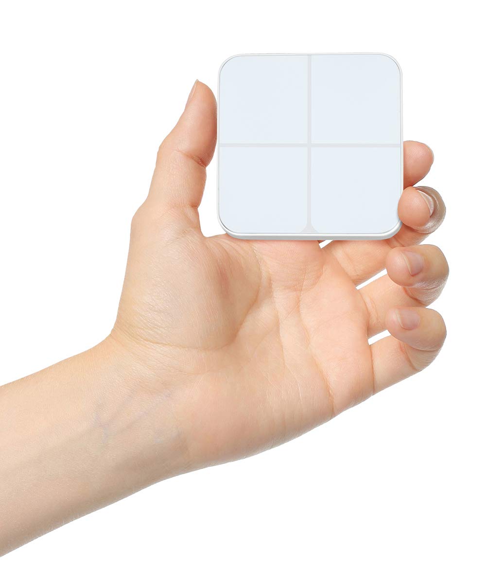 Aeotec WallMote Quad, Wireless Zwave on Off Switch, Z-Wave Plus Enabled, 4 Zwave Button, 16 Scene Wall Switch with Remote Control, Work with Z Wave Hub