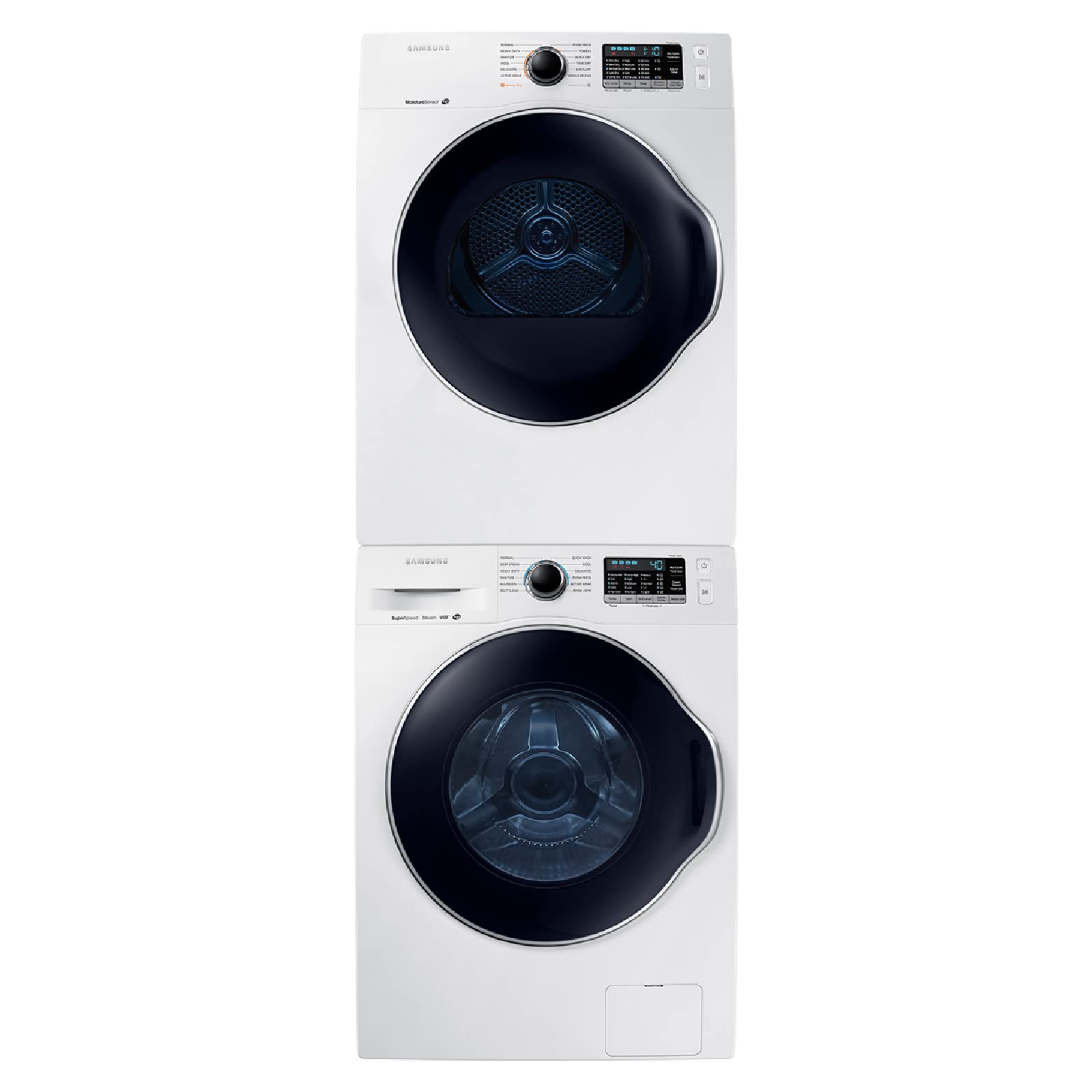 SAMSUNG 2.2 Cu Ft Compact Front Load Washer, Stackable for Small Spaces, 40 Minute Super Speed Washing Machine, Steam Wash Clothes, Self Cleaning, Energy Star Certified, WW22K6800AW/A2, White