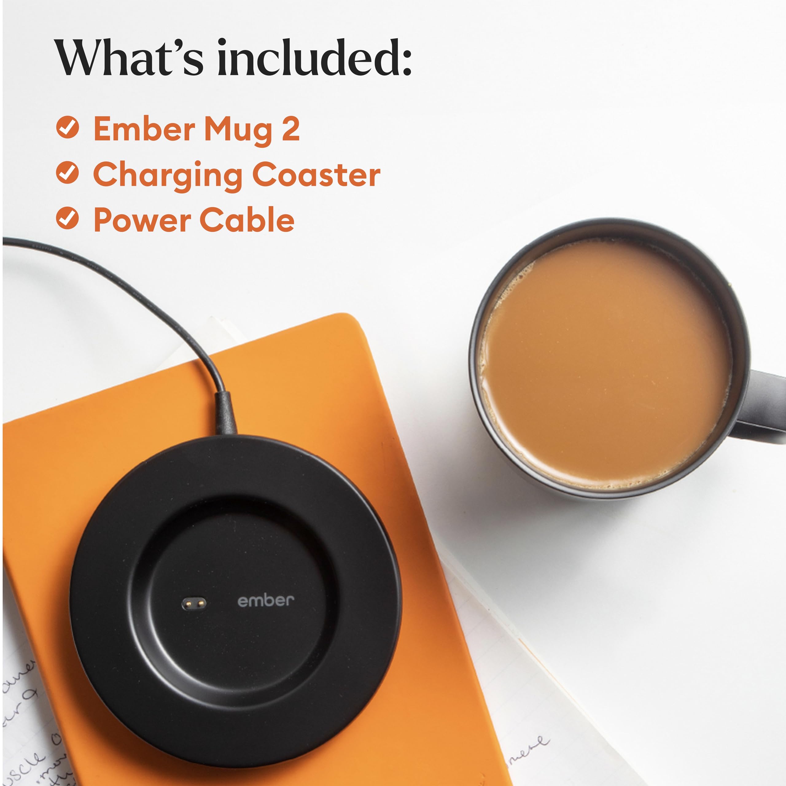 Ember Temperature Control Smart Mug 2, 14 oz, Black, 80 min. Battery Life - App Controlled Heated Coffee Mug - Improved Design