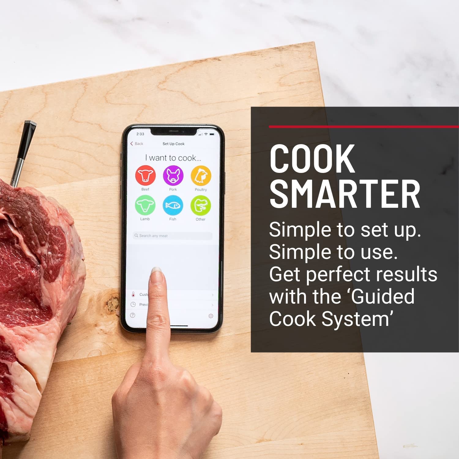 Original MEATER | Smart Meat Thermometer | 33ft Wireless Range | for The Oven, Grill, Kitchen, BBQ, Rotisserie