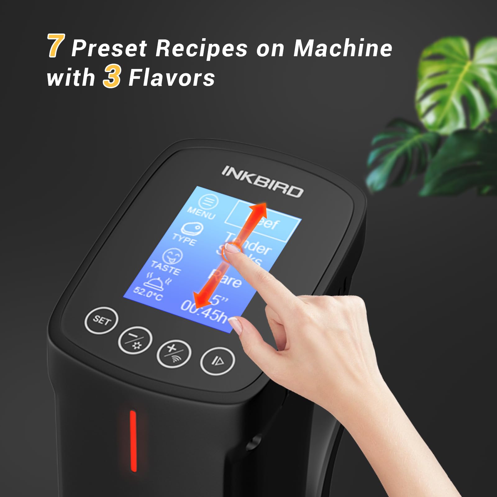 Inkbird Sous Vide Precision Cooker ISV-100W | 1000 Watts WIFI Sous-Vide Cooking Cooker Immersion Circulator | Preset Recipes on APP and Thermal Immersion Sous Vide Machines (American Standard)
