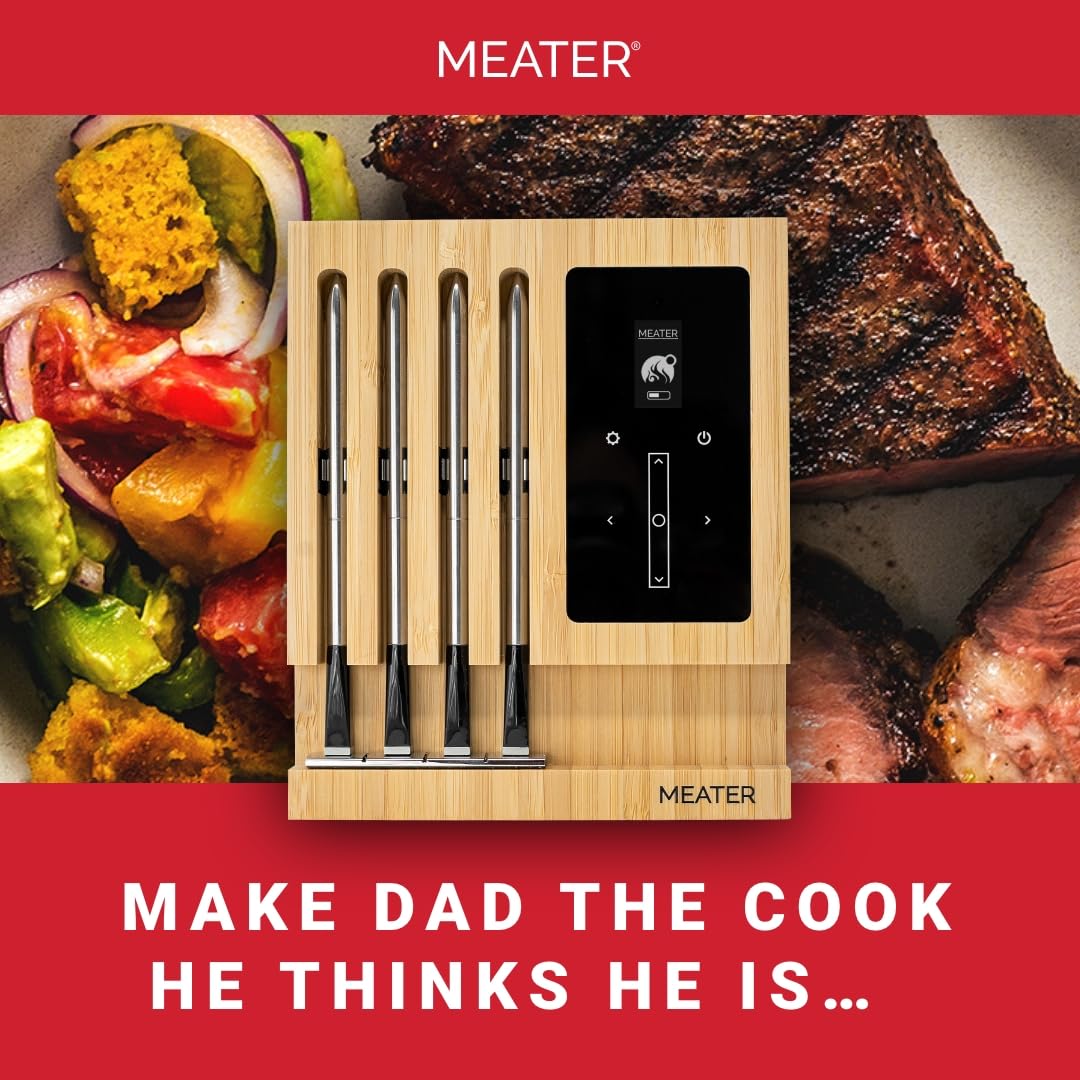 MEATER Block | 4-Probe Premium Smart Meat Thermometer | Bluetooth to WiFi Range Extension | for The Oven, Grill, Kitchen, BBQ, Smoker, Rotisserie