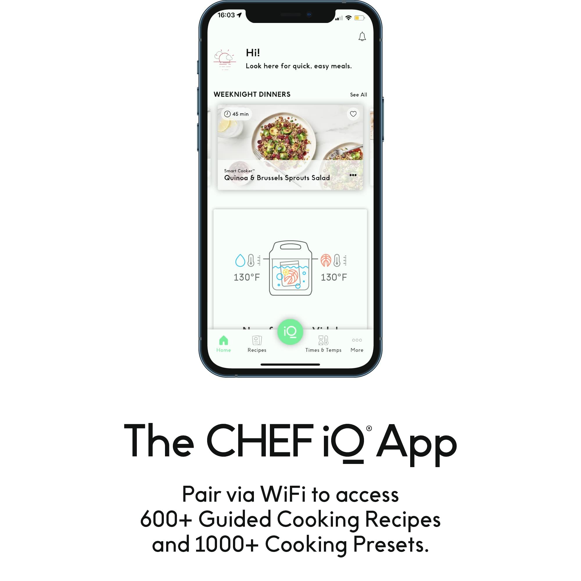 CHEF iQ Pressure Cooker with WiFi and Built-in Scale - Easy-to-Use 10-in-1 Multicooker with 1000+ Guided Recipes - Instant Meals for Foodies - 6 Quart - Family Size
