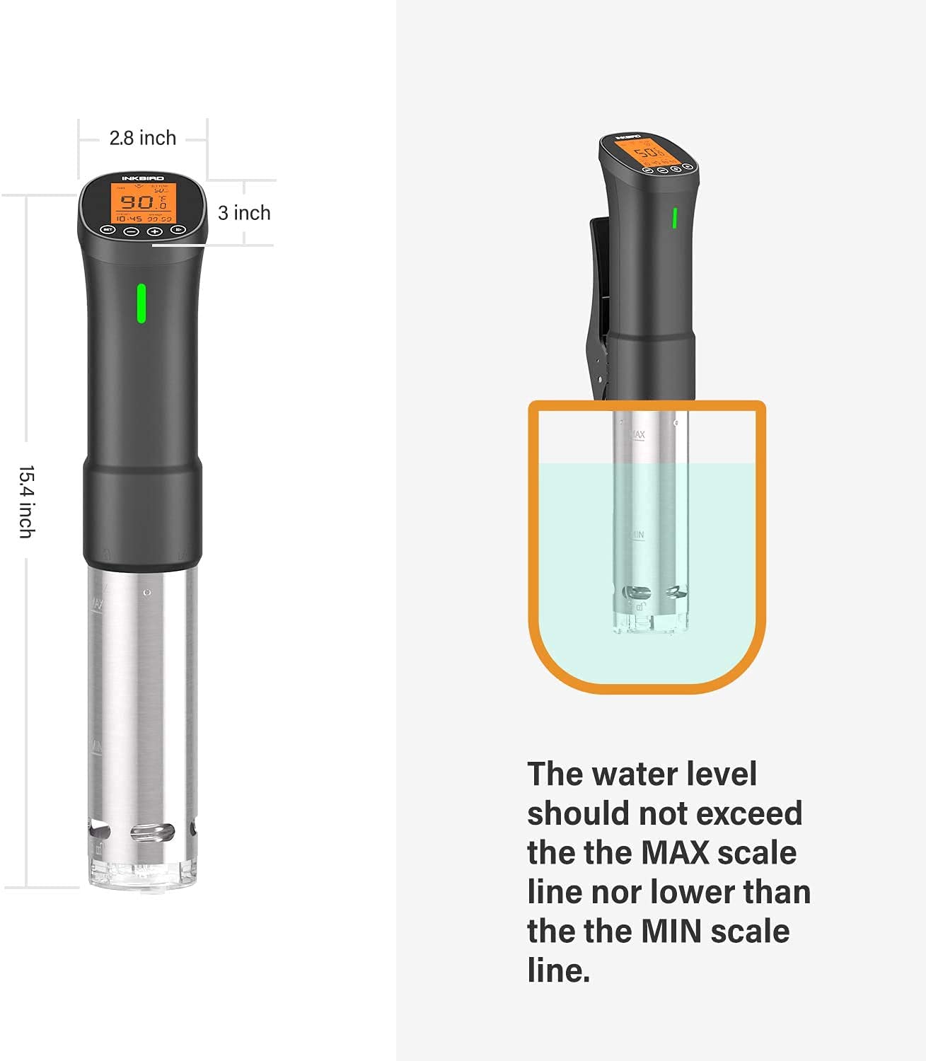 Sous Vide Cooker| Inkbird Wifi Sous Vide Mchine Precision Cooker, 1000W Immersion Circulator with Recipes,Timer | Ultra-Quiet : ISV-200W